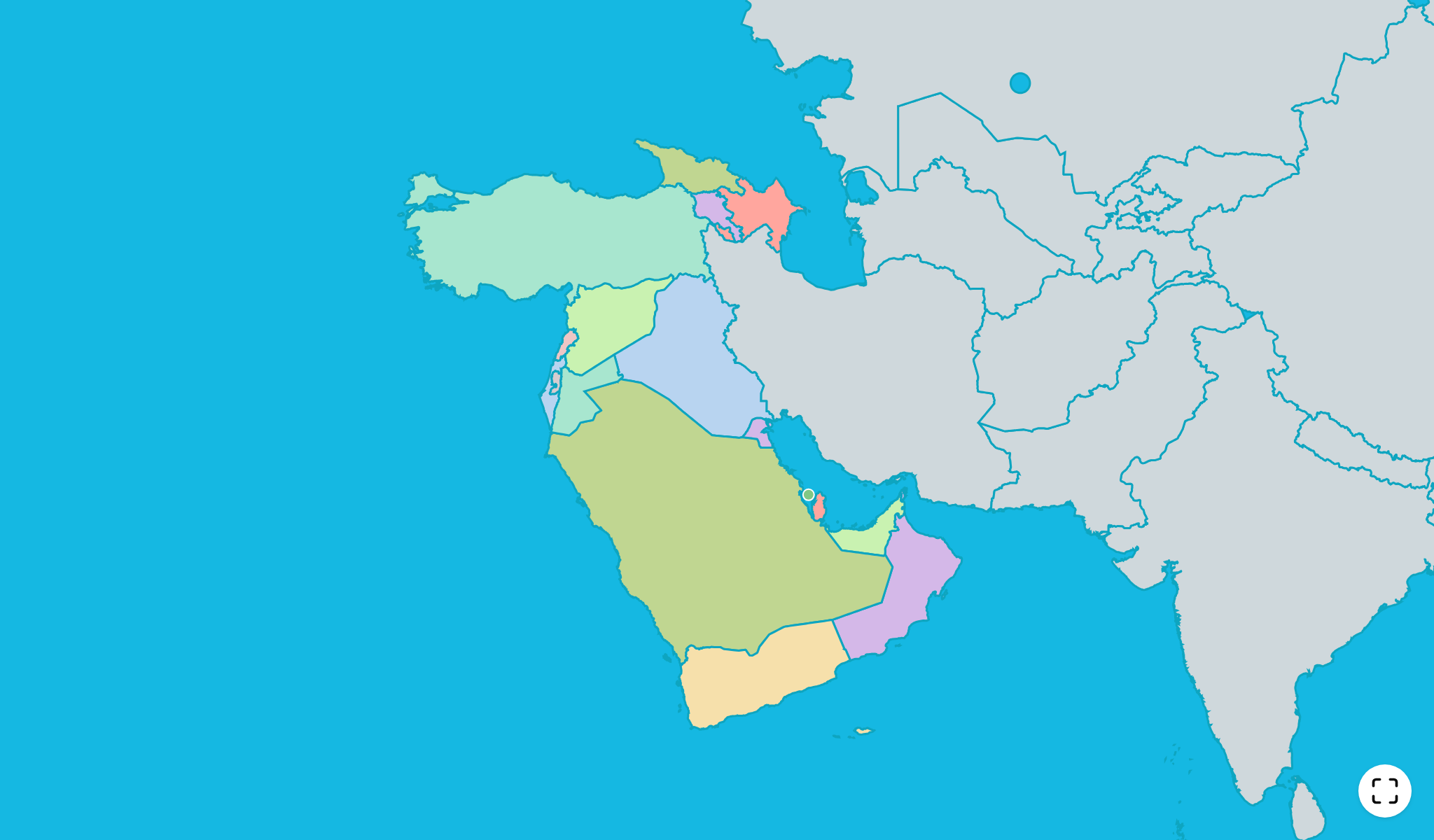 Западная Азия Страны Квиз по Карте Онлайн