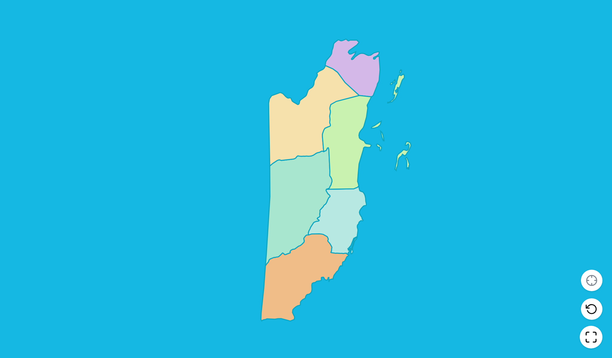 Belize Districts Map Quiz Game