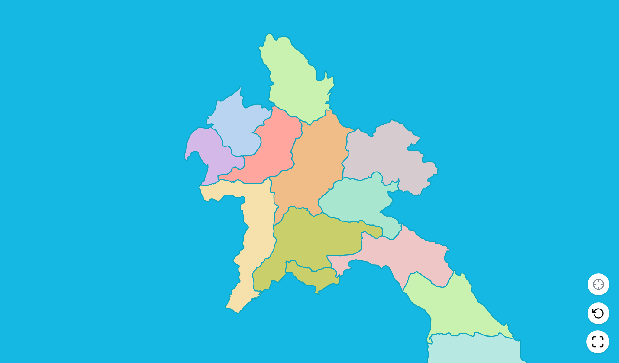 Provincias de Laos Juego de Quiz de Mapa en Línea