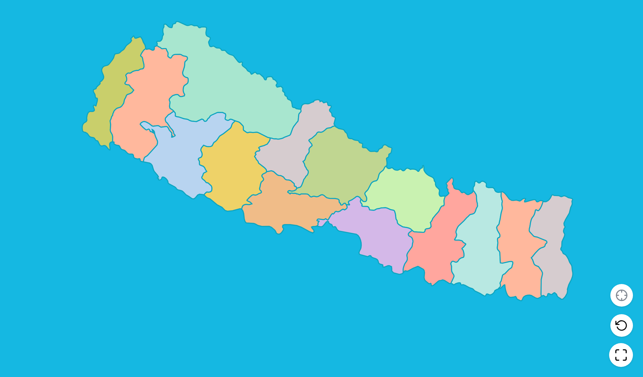 Nepal Provinces Map Quiz Game