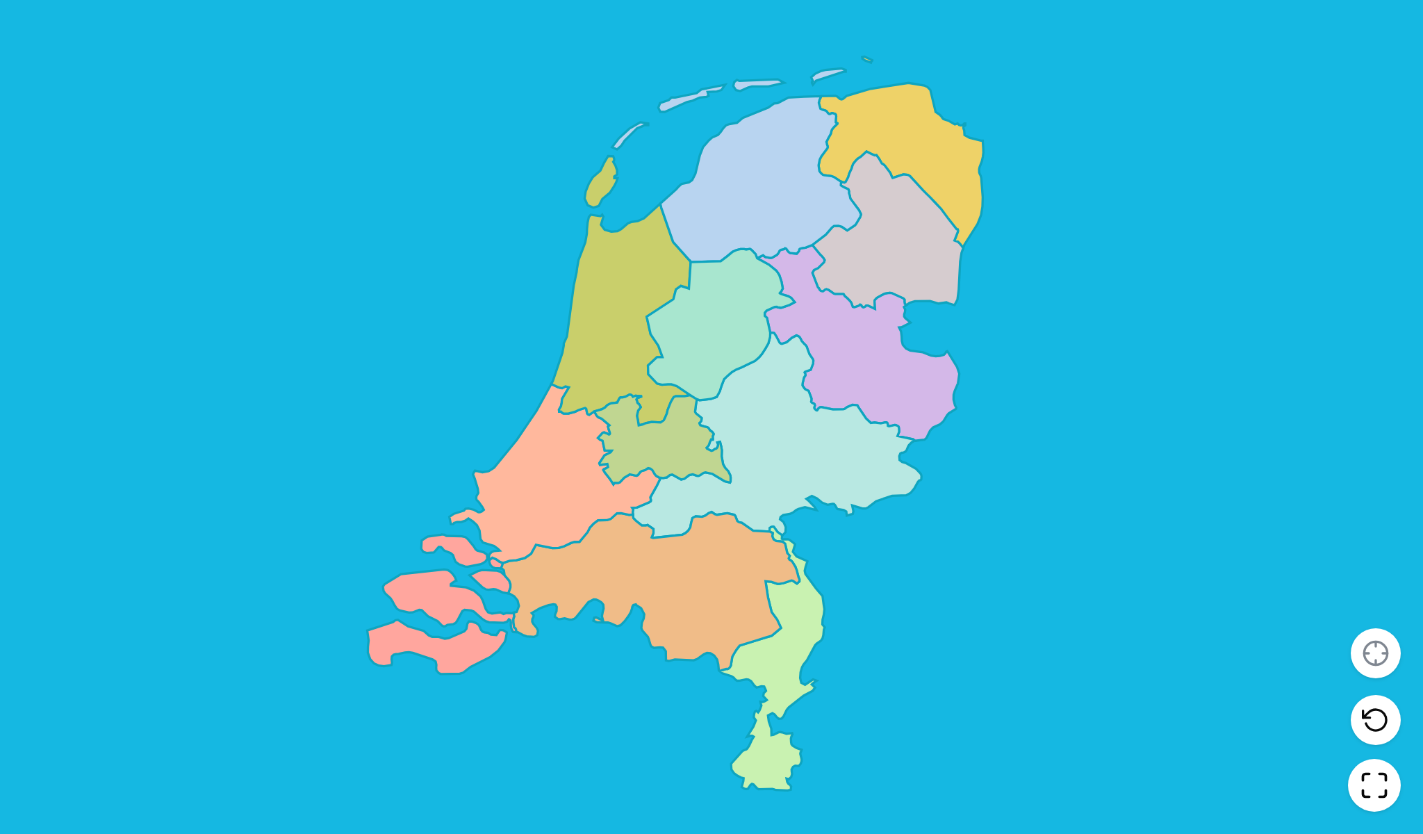 Netherlands Provinces Map Quiz Game